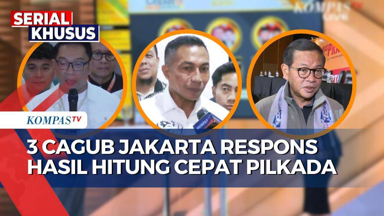 RK, Dharma dan Pramono Respons Hasil Hitung Cepat Sementara | SERIAL PILKADA - Kompas TV | Vidio