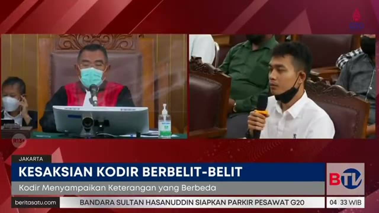 Saksi Kodir Beri Keterangan Berbelit-belit di Persidangan Pembunuhan Brigadir J - BTV | Vidio