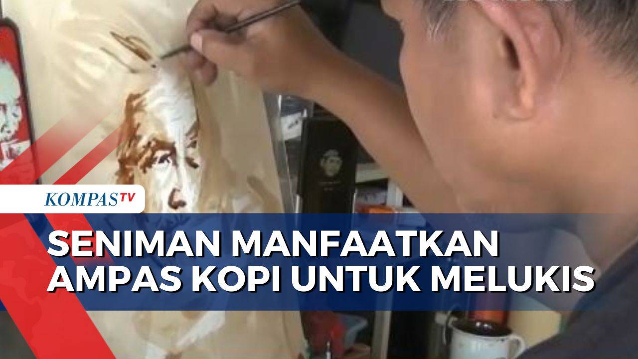 Kreatif! Seniman Ini Buat Lukisan Unik Menggunakan Cat dari Ampas Kopi ...