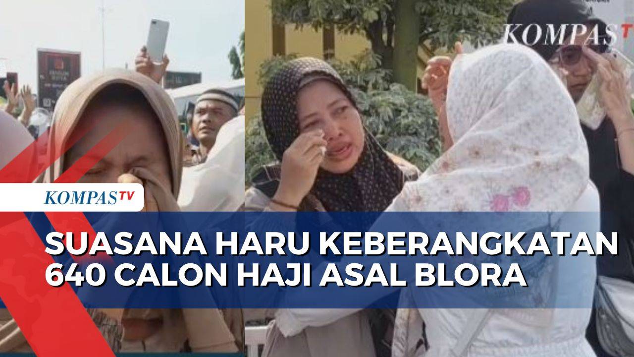Tangis Haru Tak Terbendung Saat Keluarga Lepas Keberangkatan Calon Haji ...