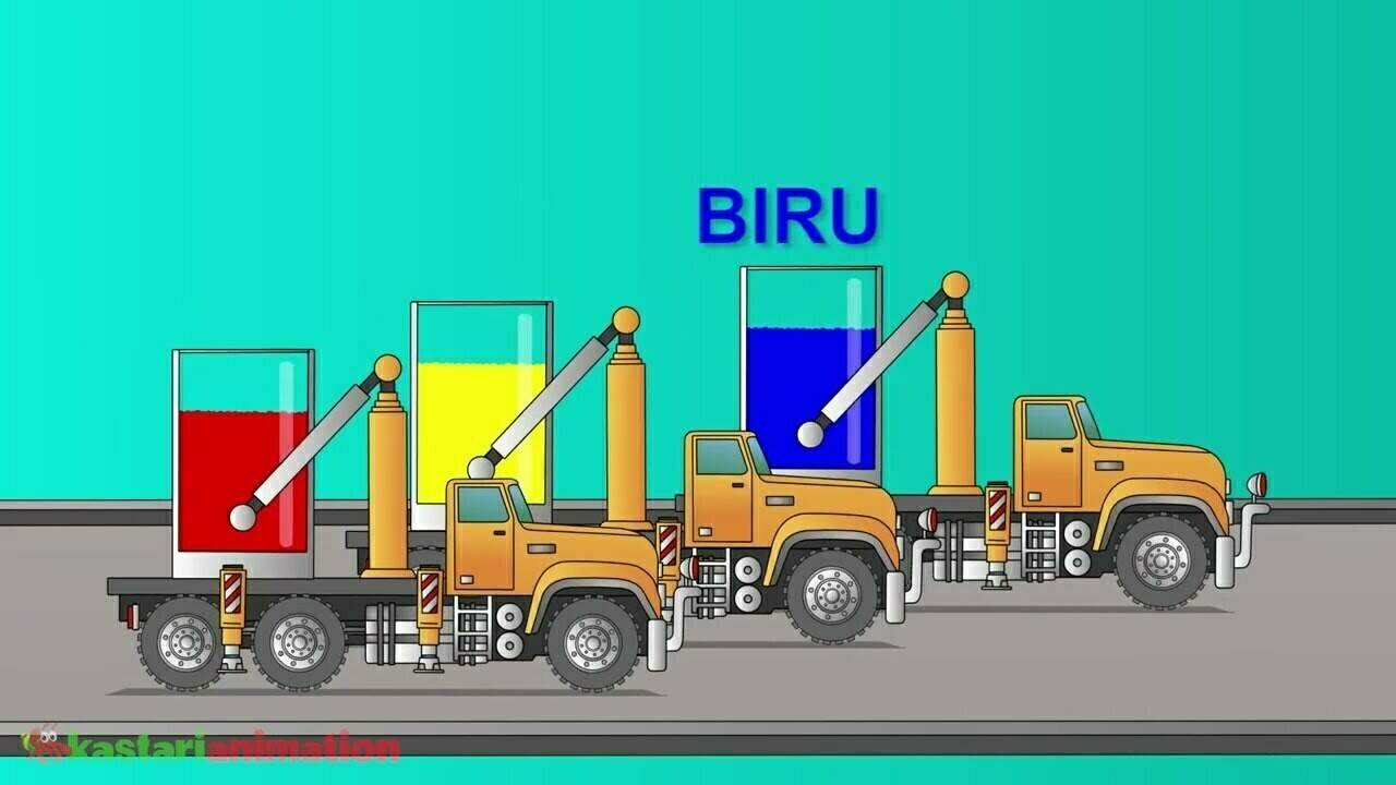BELAJAR WARNA - Bus Tangki Warna Merah Kuning Biru | Kastari Sentra | Vidio