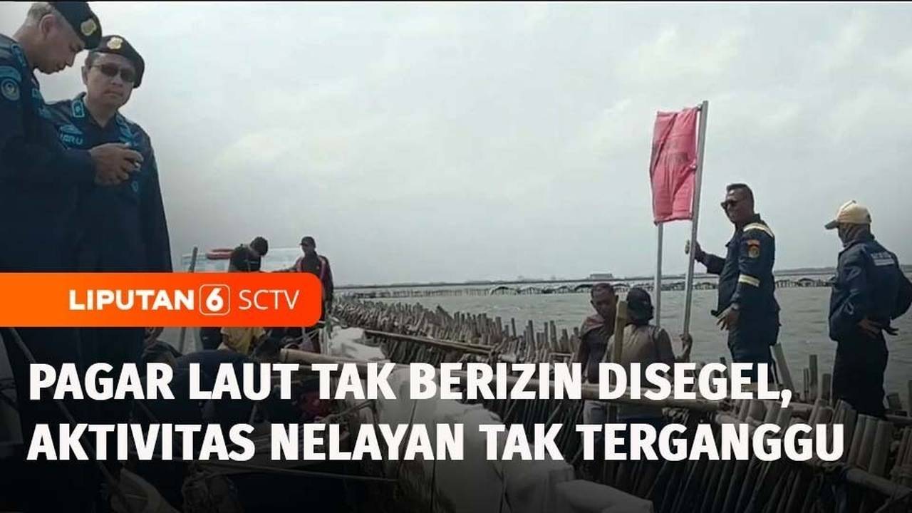 KKP Segel Pagar Laut Tak Berizin di Perairan Tarumajaya Bekasi | Liputan 6 - SCTV | Vidio