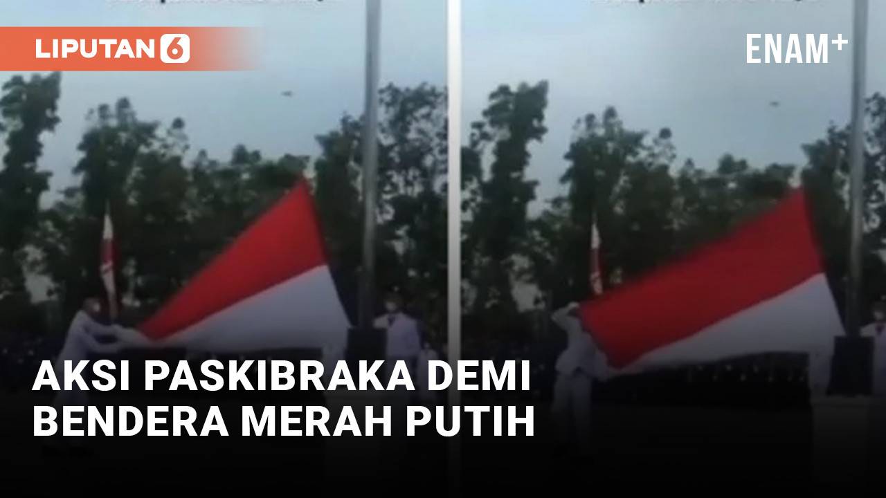 Salut! Paskibraka Rela Berputar Demi Kibarkan Bendera Merah Putih ...