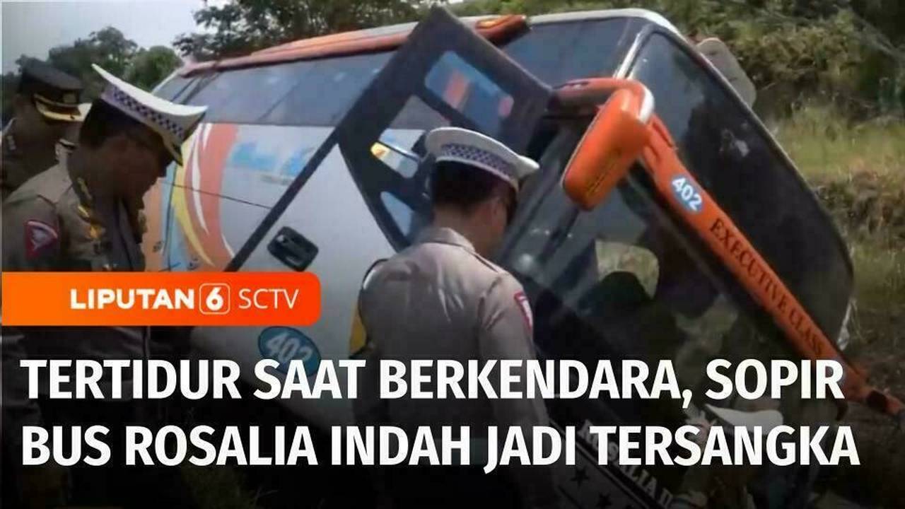 Sempat Tertidur Singkat Saat Berkendara, Sopir Bus Rosalia Indah Jadi Tersangka | LIputan 6 ...