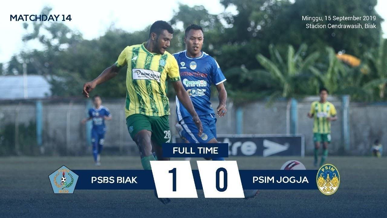 Highlight Matchday 14 : PSBS Biak vs PSIM Jogja | Vidio
