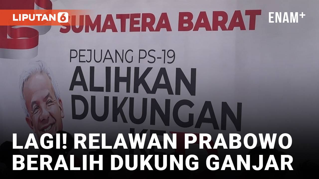 Relawan Prabowo di Sumatra Barat Beralih Dukung Ganjar Pranowo - LiputanEnam | Vidio