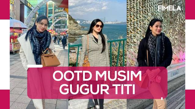 Tampil Stylish Liburan Titi Kamal Musim Gugur di Korea Selatan | Enamplus