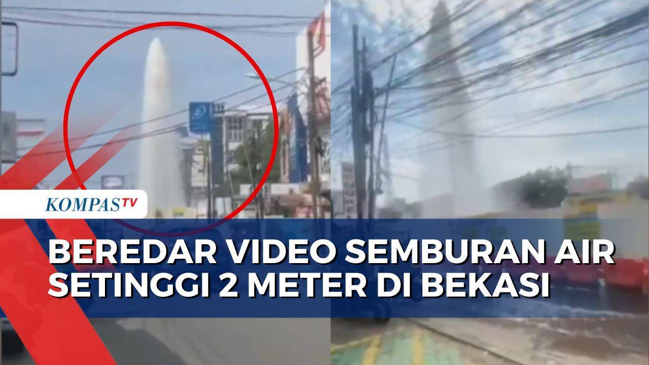 Semburan Air dari Galian PAM di Bekasi Kejutkan Warga, Sempat Buat ...