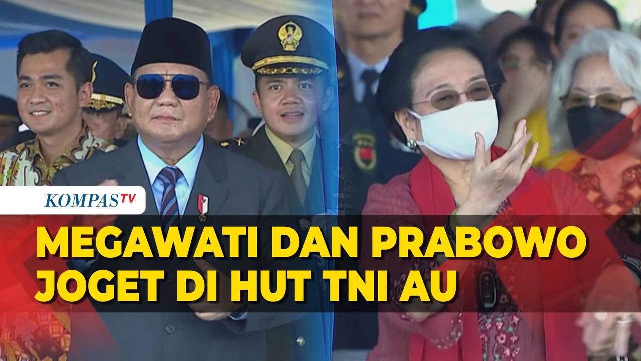 Momen Prabowo dan Megawati Joget di Perayaan HUT ke-77 TNI AU - Kompas ...