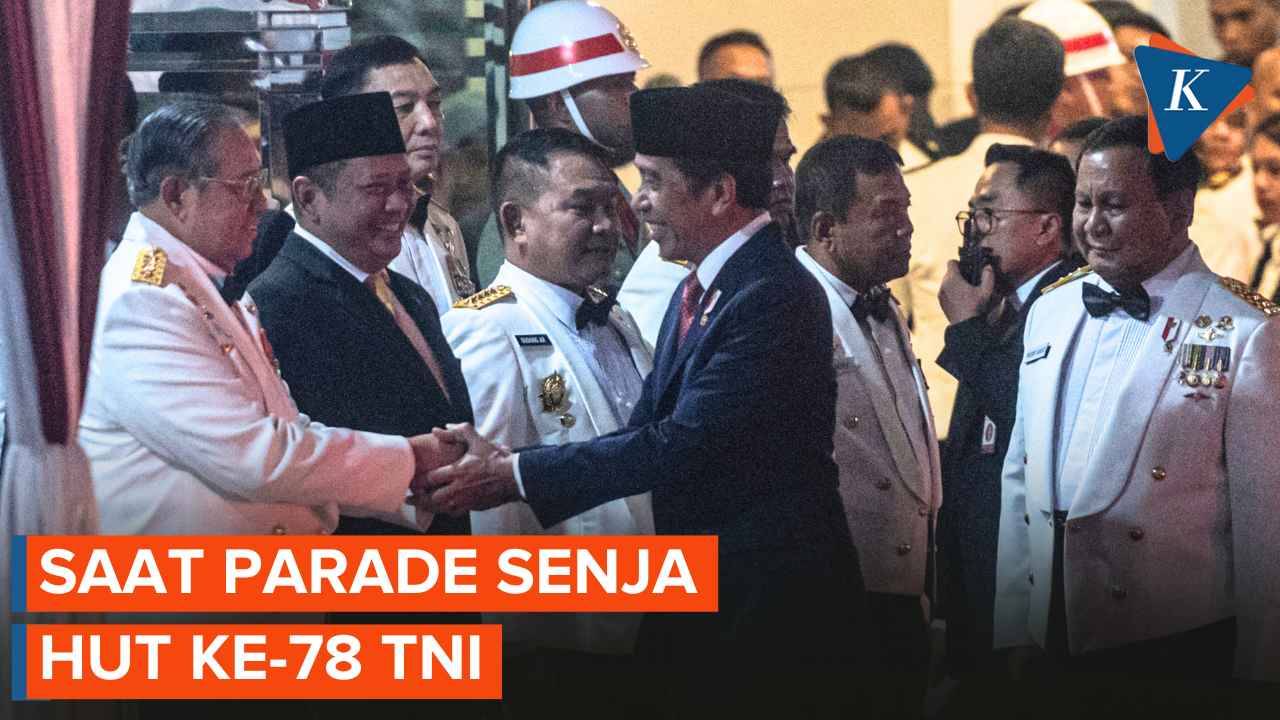 Momen SBY-Prabowo Kompak Berseragam Militer PDU 2 di Parade Senja HUT ...