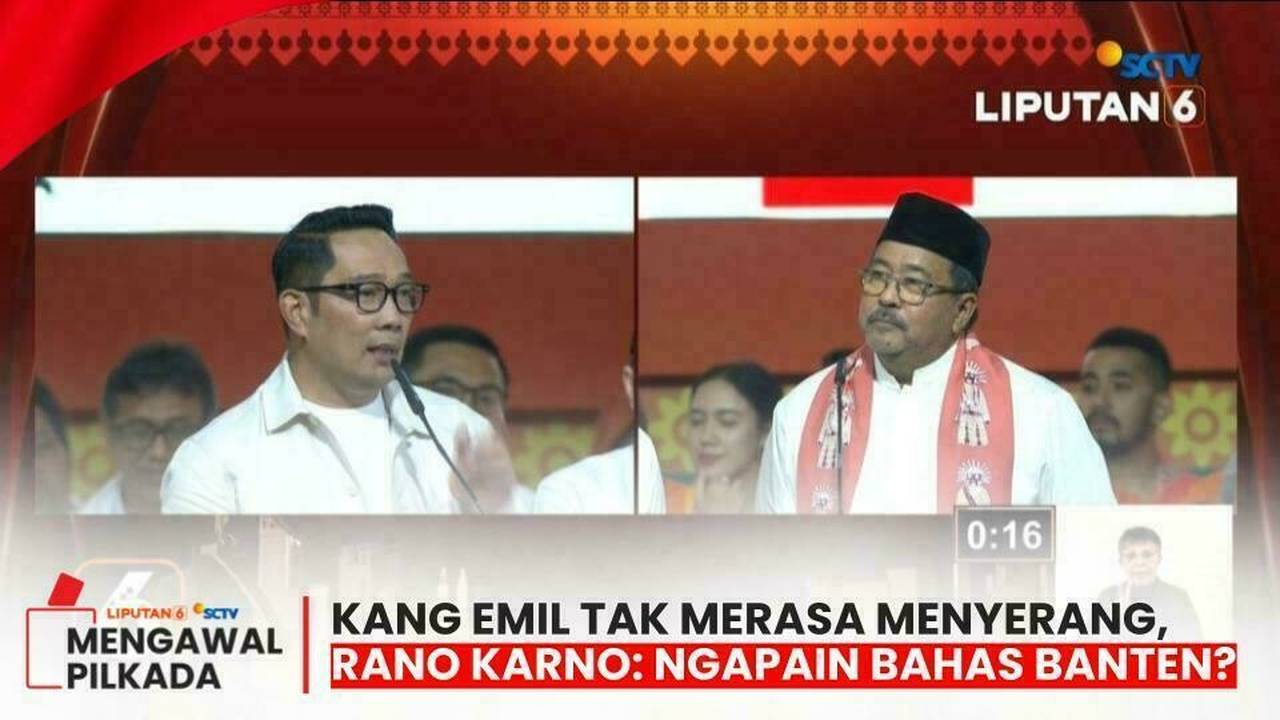 Tanggapan Ridwan Kamil dan Rano Karno Usai Berdebat Soal Banten | Liputan 6 - SCTV | Vidio