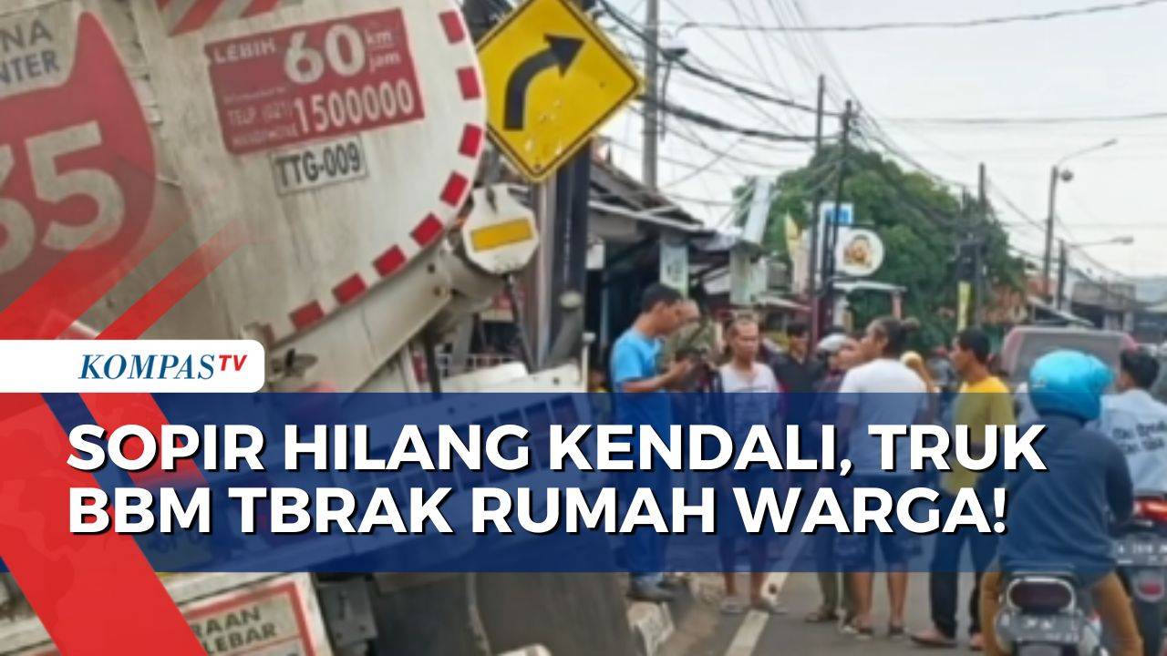 Truk Pertamina Bermuatan BBM 800 Liter Tabrak Rumah Warga Akibat Sopir ...