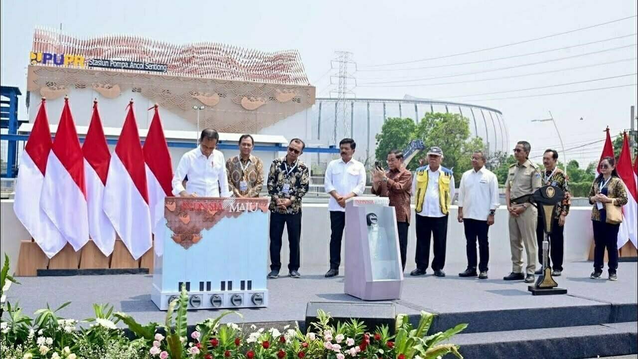Presiden Jokowi Resmikan Stasiun Pompa Air Terbesar di Indonesia ...