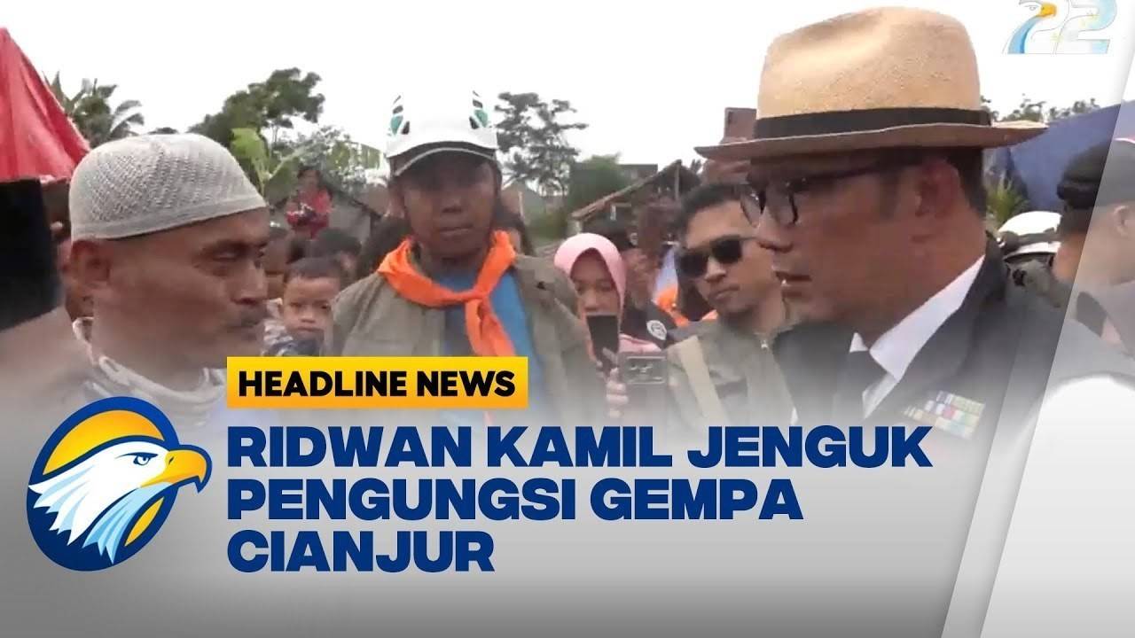 Jenguk Pengungsi Gempa Cianjur, Ridwan Kamil Bagikan Piza - METRO TV | Vidio