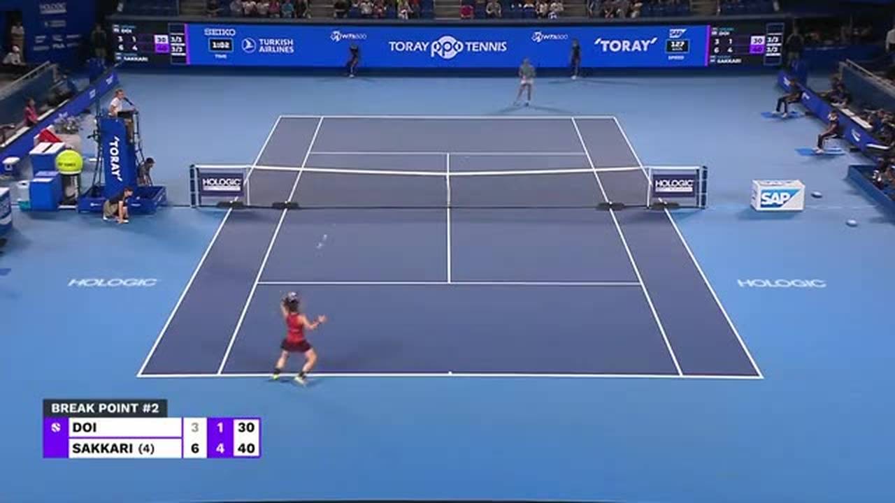 Misaki Doi vs Maria Sakkari - Highlights | WTA Toray Pan Pacific 2023 ...