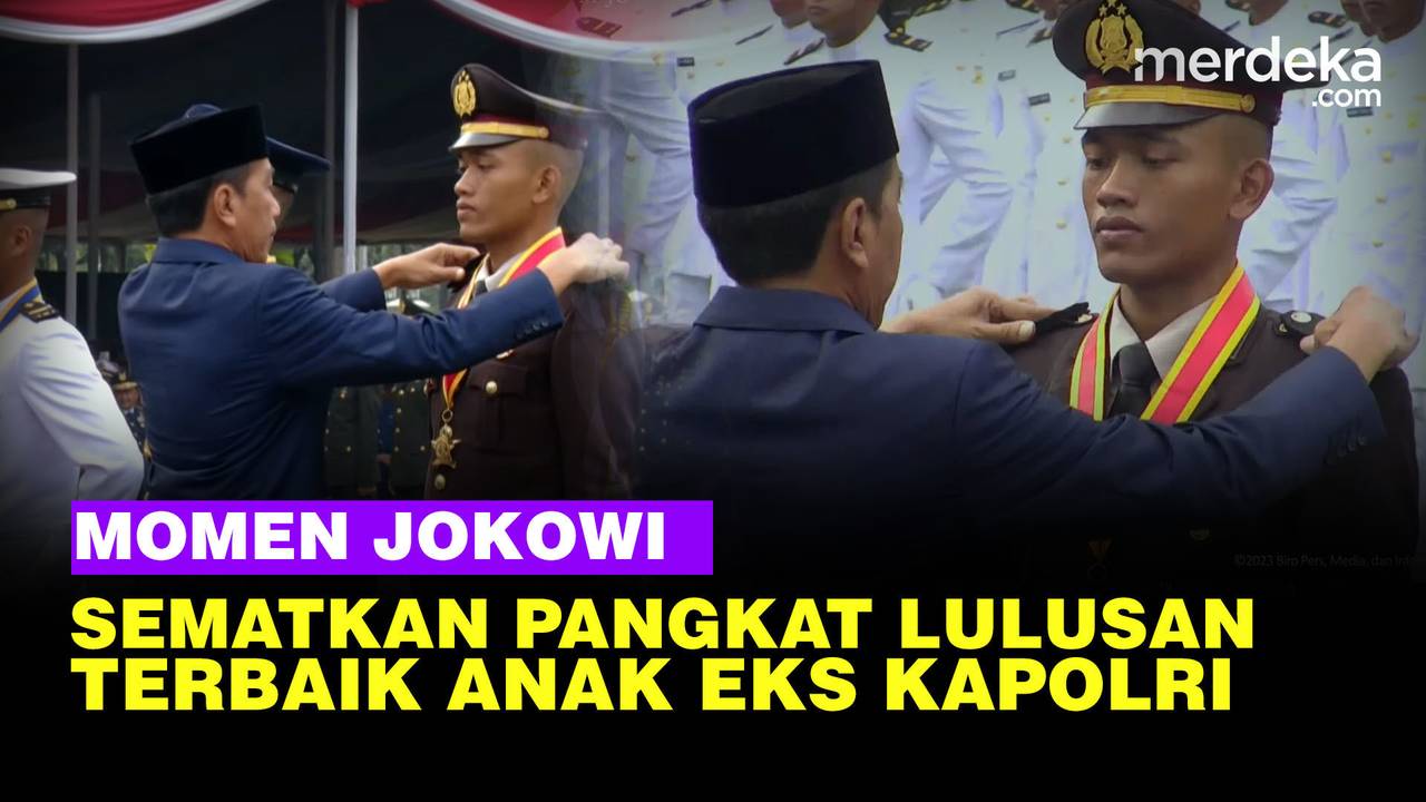 Detik-Detik Jokowi Sematkan Pangkat Lulusan Terbaik Akpol 2023 Anak Eks ...