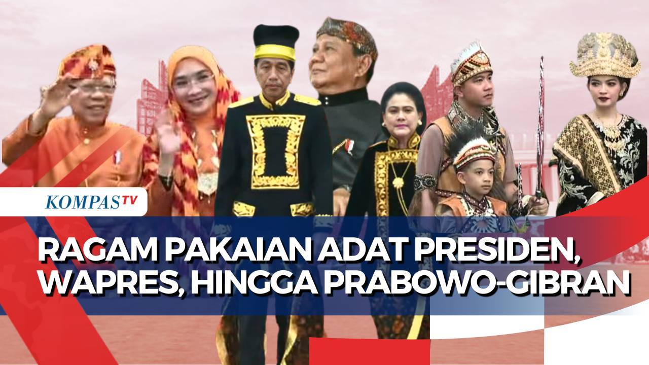 Ragam Pakaian Adat Presiden, Wapres, hingga Prabowo-Gibran Saat HUT ke-79 RI di Istana Garuda ...