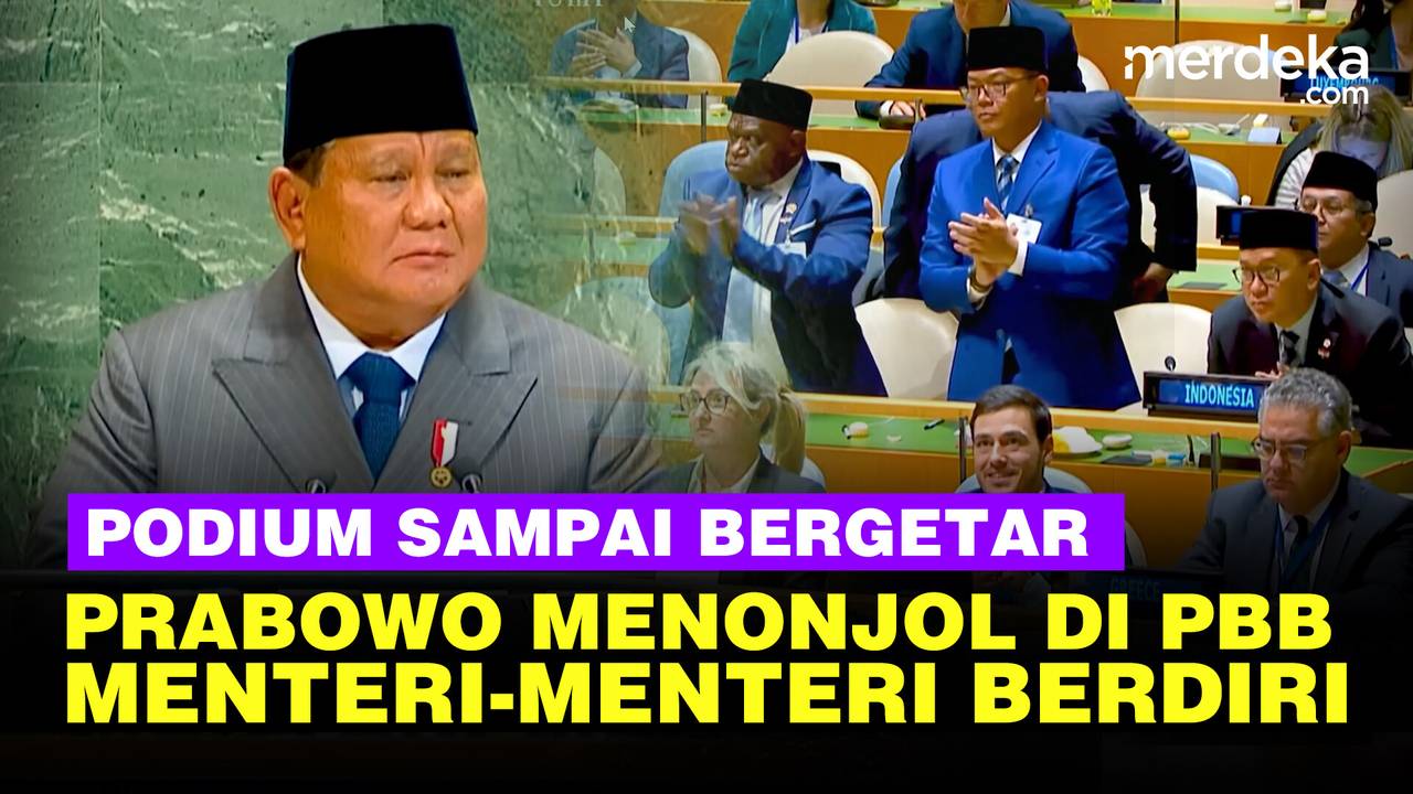 Ujung Pidato Prabowo Bikin Podium Bergetar di KTT PBB, Menteri-Menteri ...