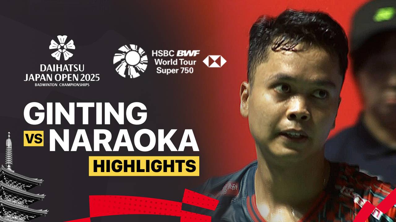 Anthony Sinisuka Ginting (INA) vs Kodai Naraoka (JPN) - Highlight | Daihatsu Japan Open 2025 | Vidio