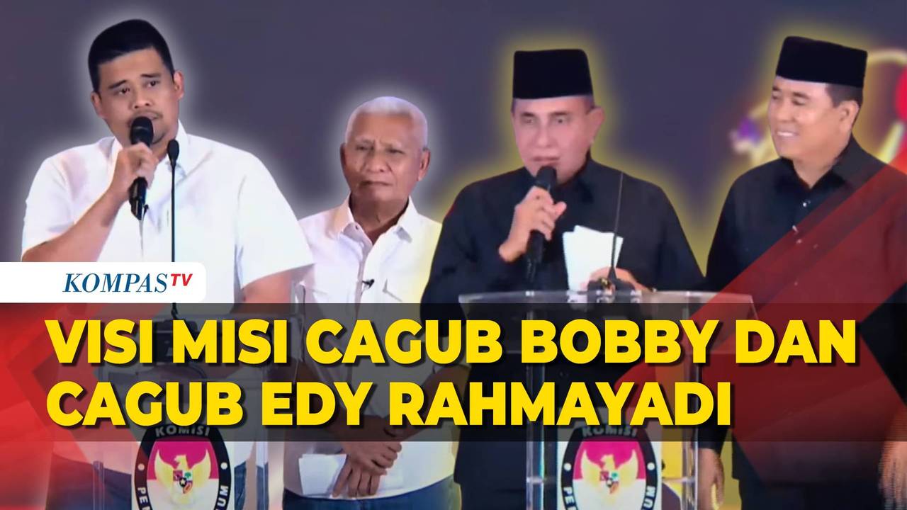 [FULL] Visi Misi Cagub Bobby dan Cagub Edy Rahmayadi di Debat Perdana ...