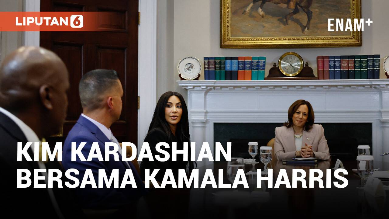 Kim Kardashian Duduk Bersama dengan Kamala Harris di Gedung Putih | Vidio
