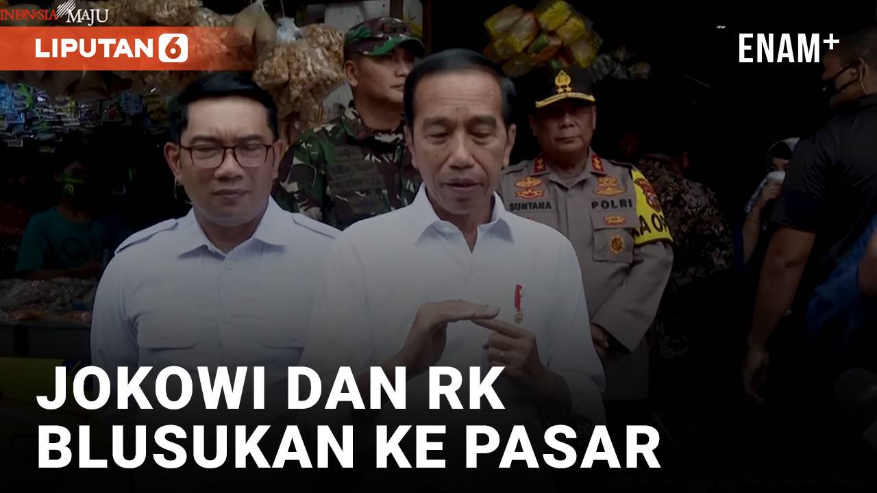 Blusukan ke Pasar Tradisional, Jokowi dan Ridwan Kamil Cek Harga Jelang Nataru - Liputan6.com ...