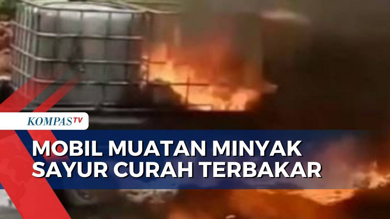 Diduga Korsleting Listrik pada Mesin, Sebuah Mobil Muatan Minyak Sayur ...