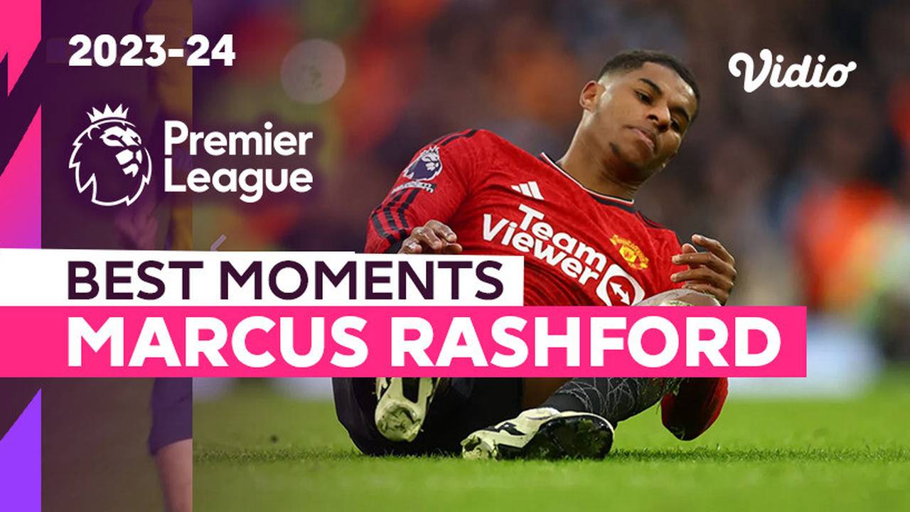 Aksi Marcus Rashford Man City Vs Man United Premier League 2023 24