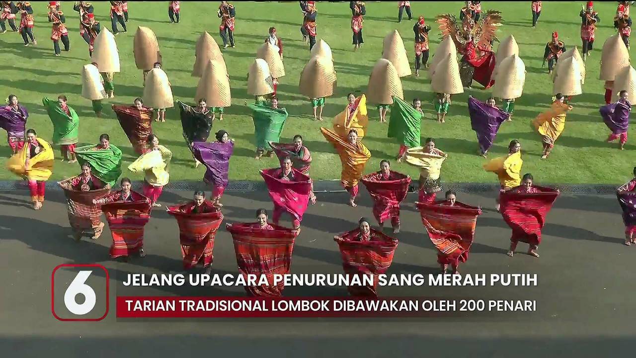 Energi Luar Biasa! 200 Penari Tampilkan Tari Lombok, NTB | 80th Upacara ...