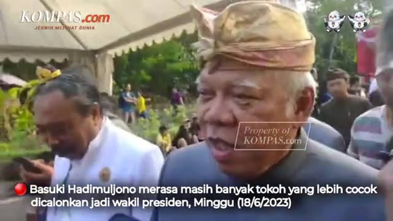 Menteri PUPR Basuki Respons Isu Jadi Cawapres Ganjar - Kompascom | Vidio
