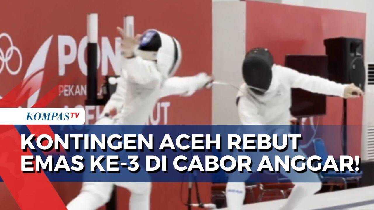 Aksi Kontingen Aceh Borong Medali Emas Ketiga di Cabor Anggar PON XXI ...