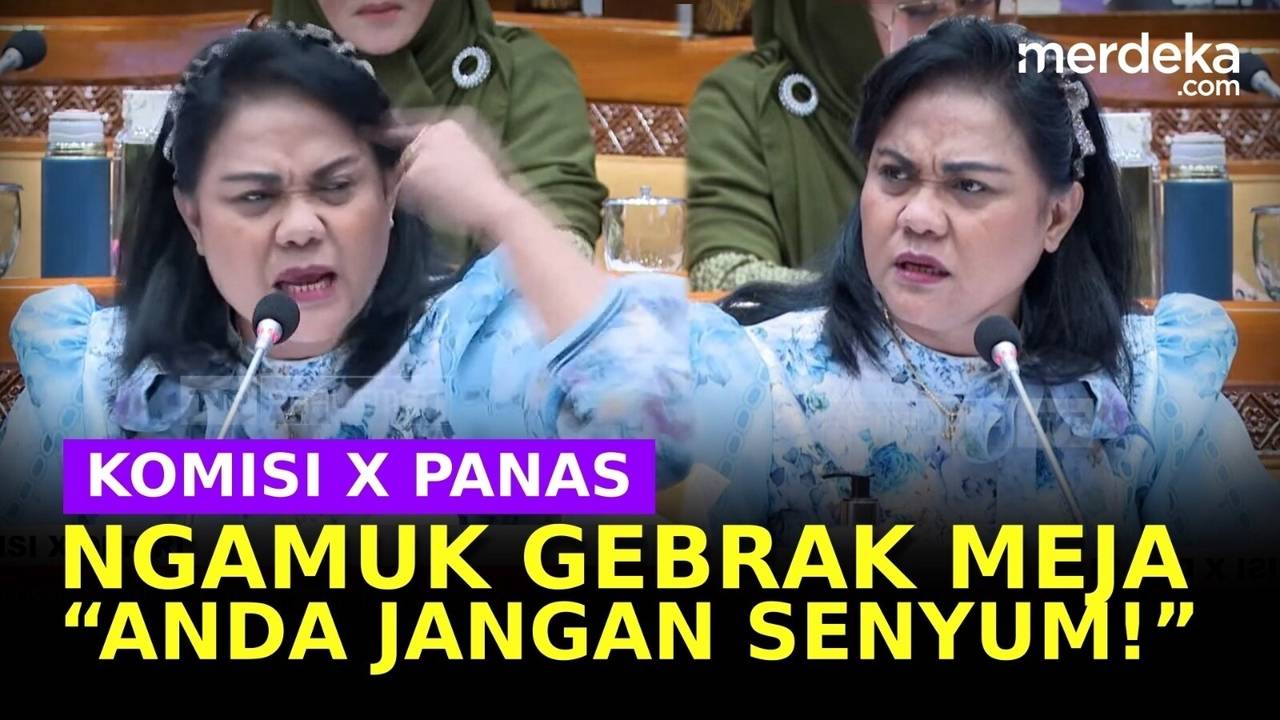 Panas! Rapat Bareng Nadiem, Anggota DPR Gebrak Meja Anda Jangan Senyum ...