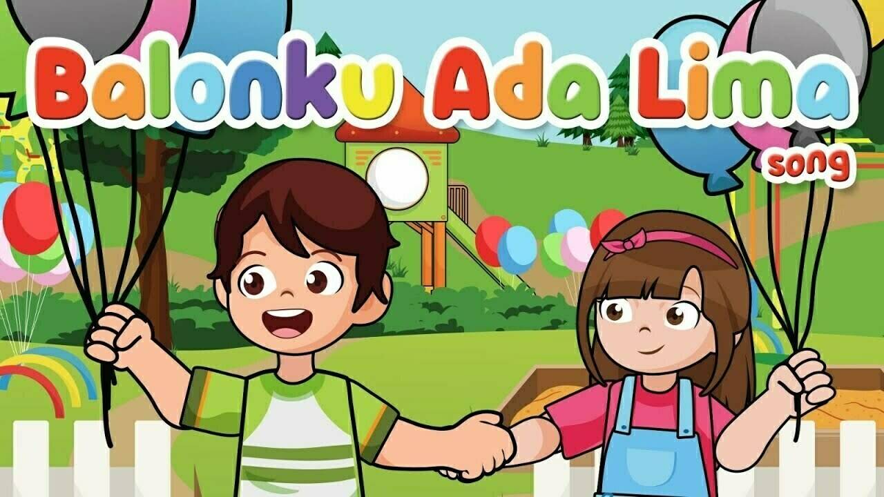 BALONKU ADA LIMA | LAGU ANAK INDONESIA ANIMASI | KARAOKE LIRIK