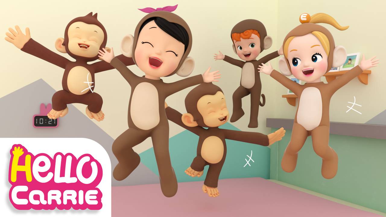 Hello Carrie - Animals - Five Little Monkeys (2022) | Vidio
