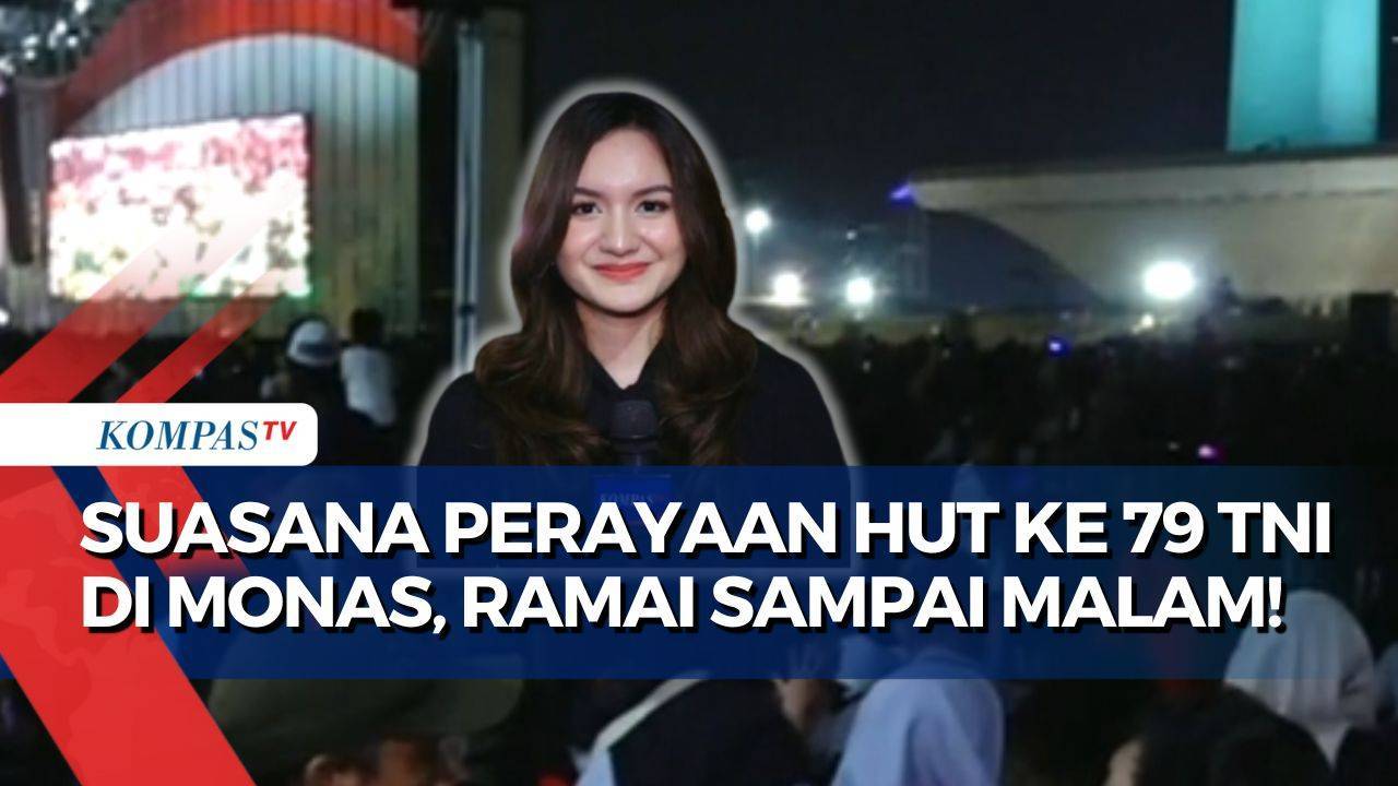 Pesta Rakyat HUT ke 79 TNI, Warga Padati Monas hingga Malam: Ada Hiburan Musik dan Makan Gratis ...