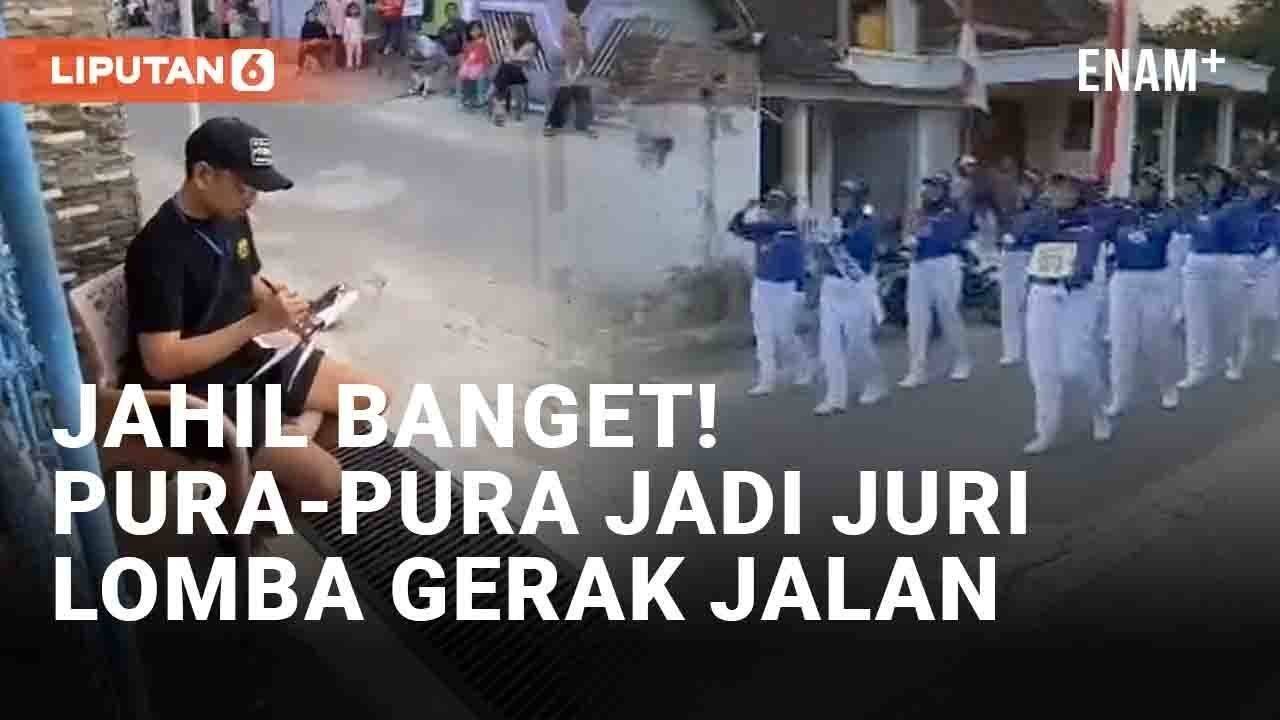 Jahil Banget Pria Pura Pura Jadi Juri Lomba Gerak Jalan 17 Agustus