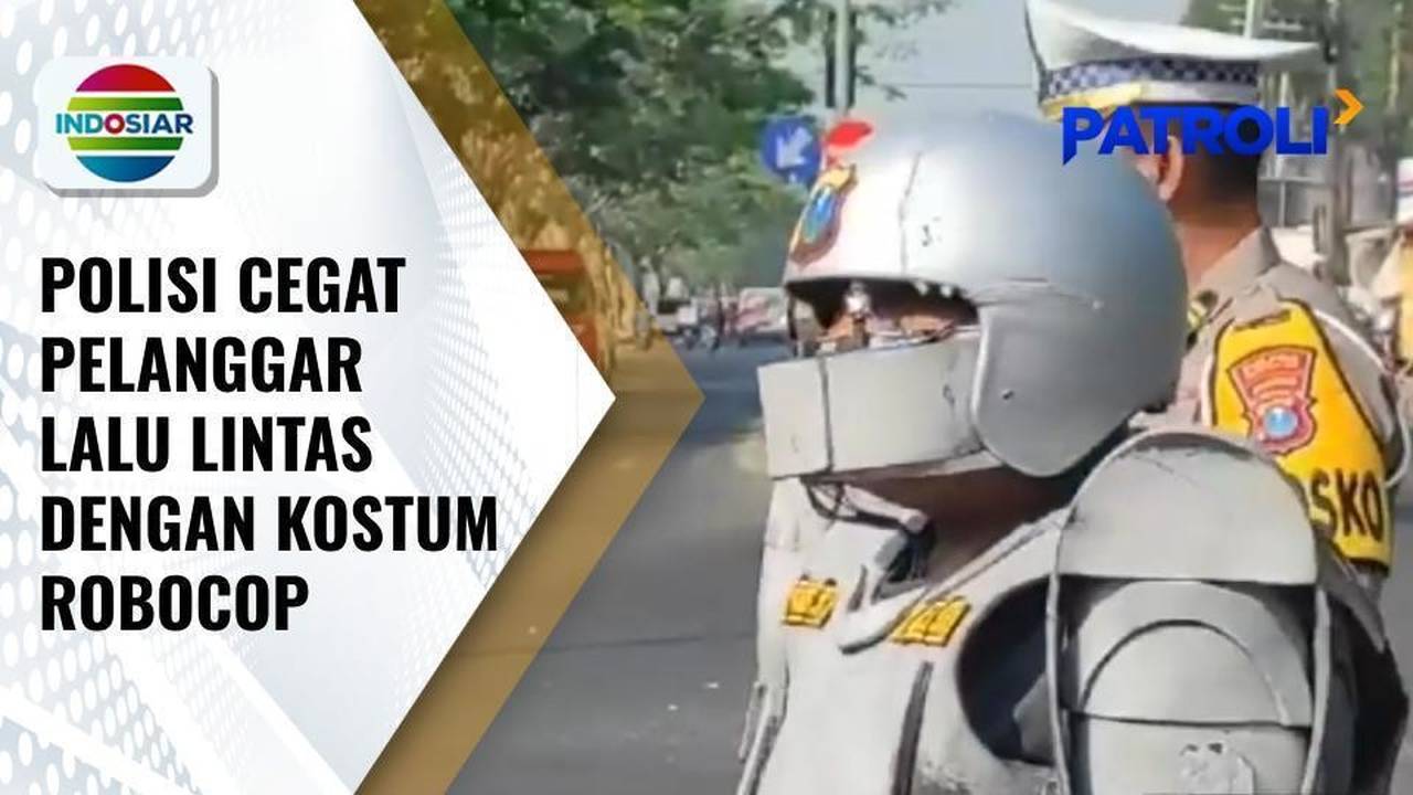 Menarik Perhatian! Polisi Berkostum Robocop Cegat dan Beri Peringatan Pelanggar Lalu Lintas ...