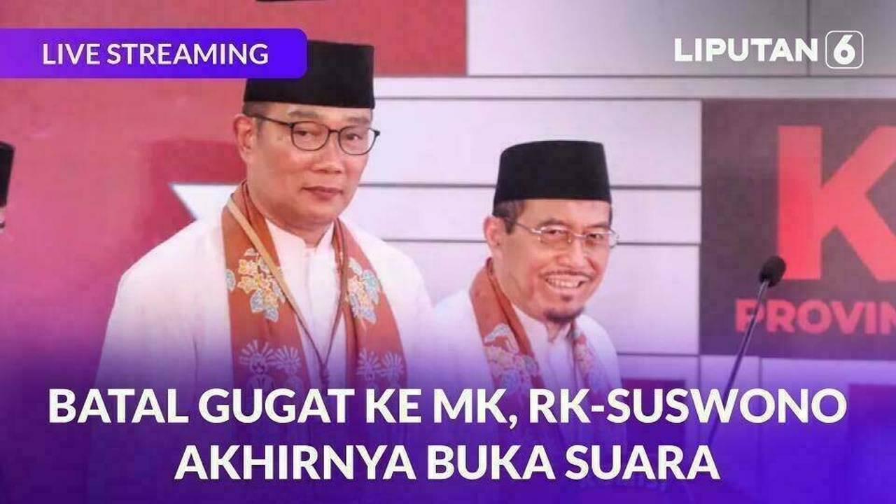 Batal Gugat ke MK, Ridwan Kamil - Suswono Akhirnya Buka Suara | LIVE ...
