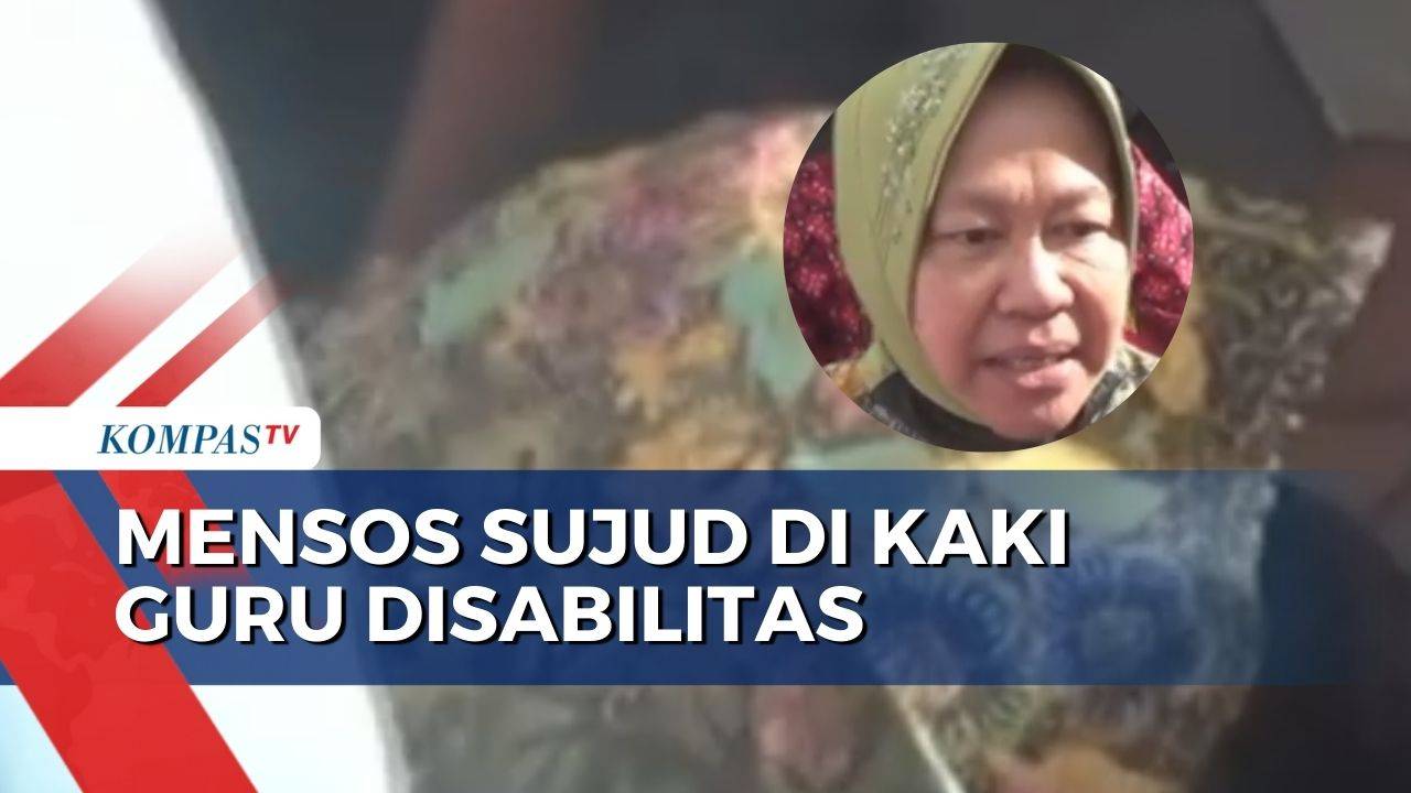Momen Menteri Sosial Risma Sujud di Kaki Guru Disabilitas saat Ditagih ...