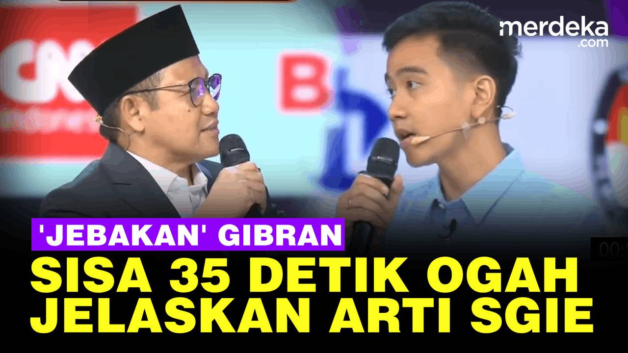 Gibran Jebak Cak Imin Tanya SGIE, Waktu Masih 35 Detik Tak Mau Jelaskan ...