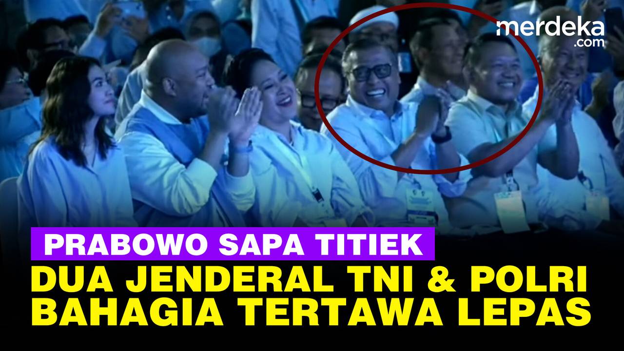 Momen Bahagia Dua Jenderal TNI-Polri, Tertawa Lepas Prabowo Sapa Titiek ...