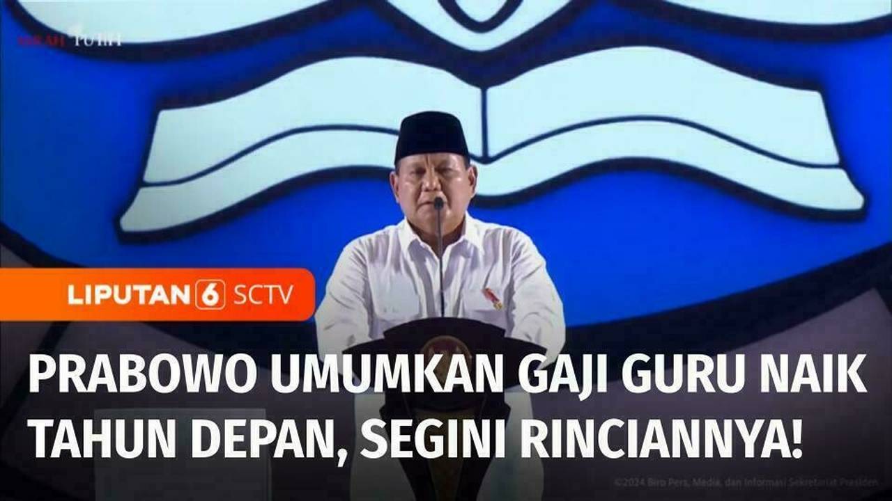 Air Mata Prabowo Menitik Usai Umumkan Kenaikan Gaji Guru | Liputan 6 ...