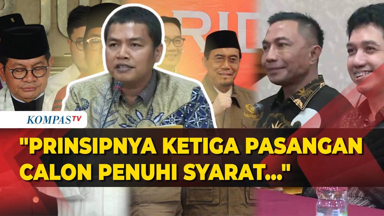 KPU Tetapkan Pramono-Rano, Ridwan Kamil-Suswono dan Pongrekun-Kun ...