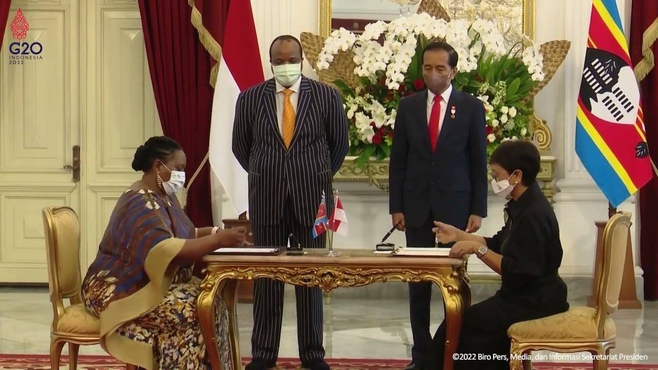 Presiden Jokowi dan Raja Mswati III Saksikan Penandatanganan MoU Kerja ...