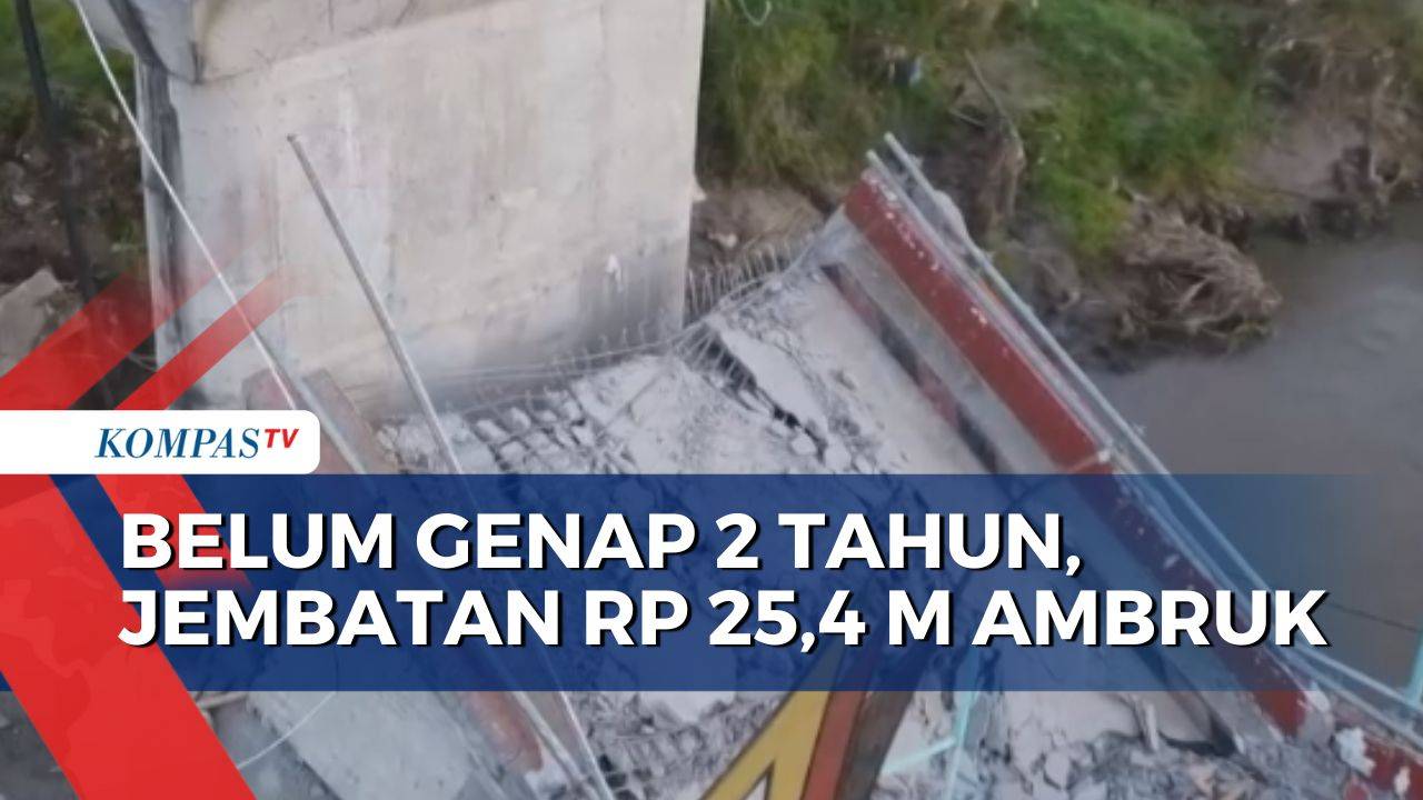 Baru 2 Tahun Beroperasi, Jembatan Kayu Gadang di Padang Ambruk Gara ...