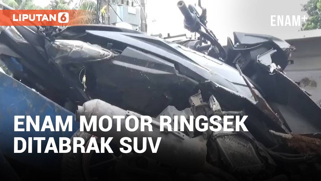 Diduga Hilang Kendali, Mobil SUV Tabrak Enam Sepeda Motor di Lenteng Agung - LiputanEnam | Vidio