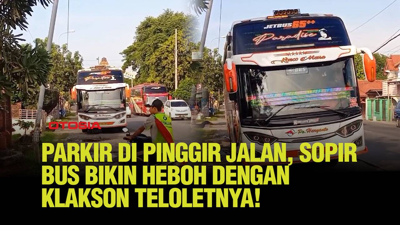 Momen Unik Bus Berhenti di Pinggir Jalan Sambil Main Telolet, Bikin ...