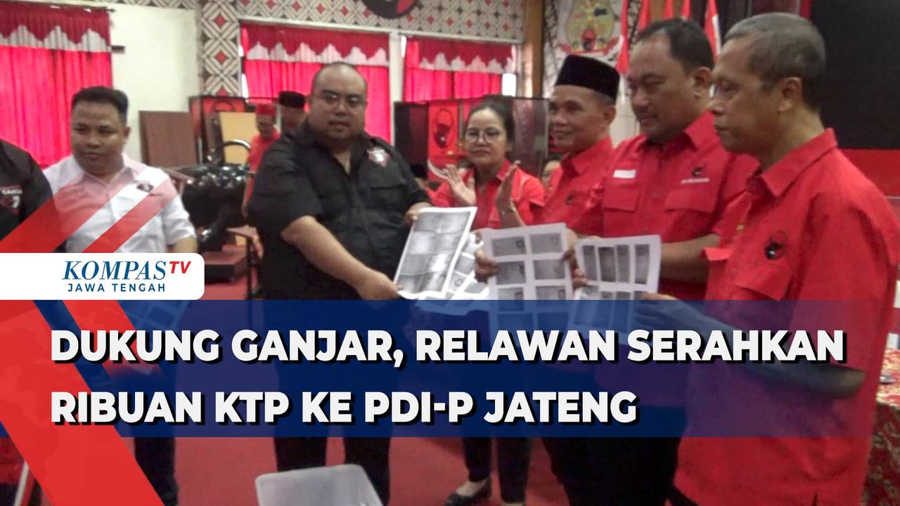 Dukung Ganjar Pranowo, Relawan Serahkan Ribuan KTP ke PDI-P Jateng ...
