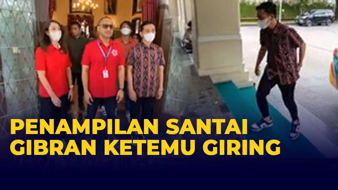 Penampilan Santai Walkot Gibran Saat Bertemu Giring di Solo, Pakai ...