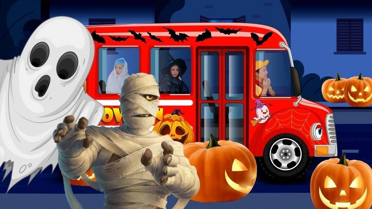 Roda di Bus Vampir, Hantu, Penyihir + Zombie| Kids Funny Songs | Vidio
